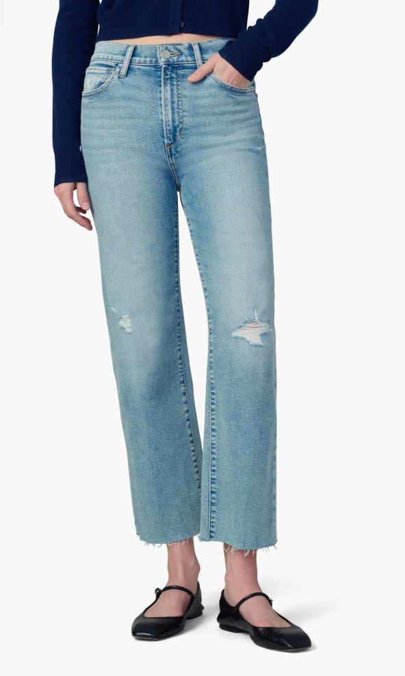 The Blake Cropped Wide Leg W/ Cut Hem Immaculate – Blended Shoes + Apparel